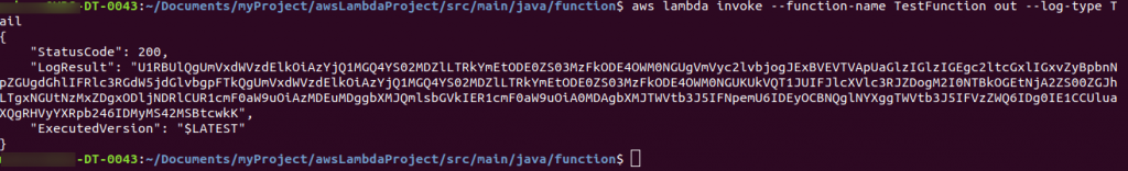 Creating AWS Lambda function using AWS Command Line Interface (CLI)
